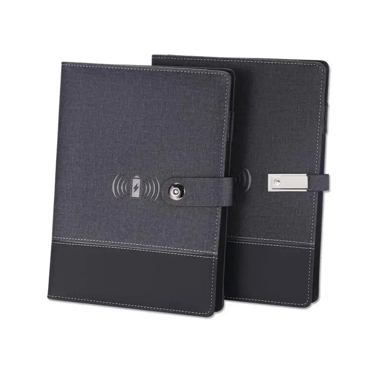 Multi Function Leather A5 Diary Planner Magnetic Usb Flash Wireless ...