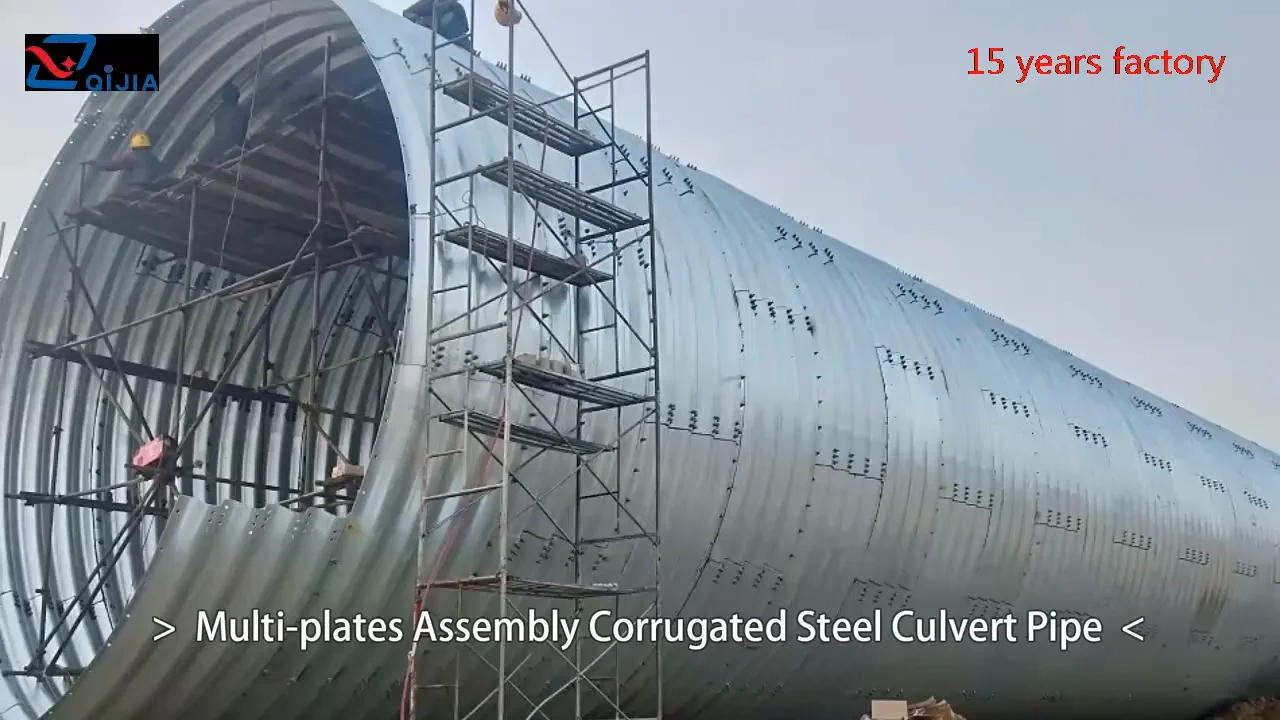 Two Plates Assembled Armco Pipe Culvert Corrugated Steel Culvert Pipe ...