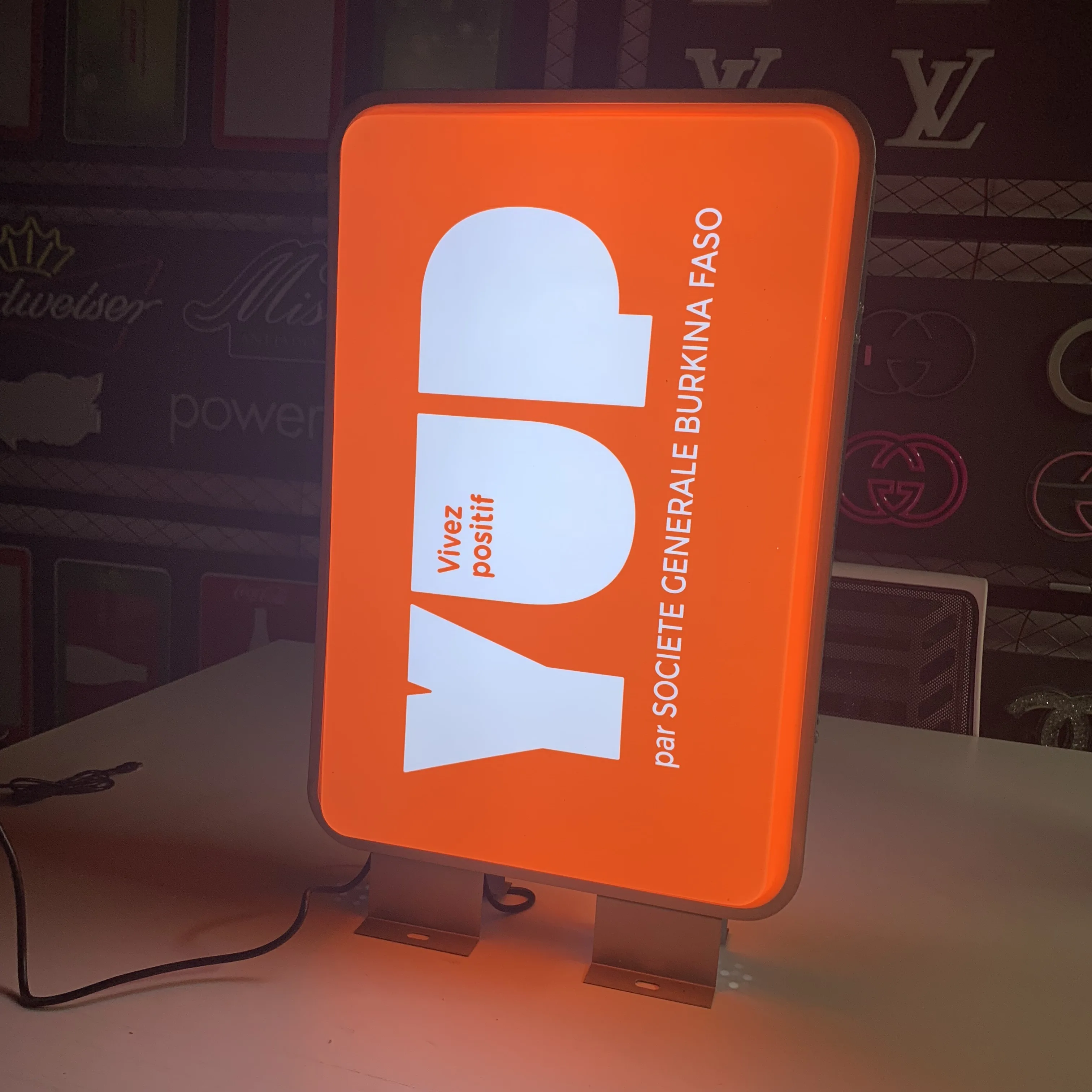 Double Sided Illuminated 3d Business Signs Custom Shaped Acrylic Led ...