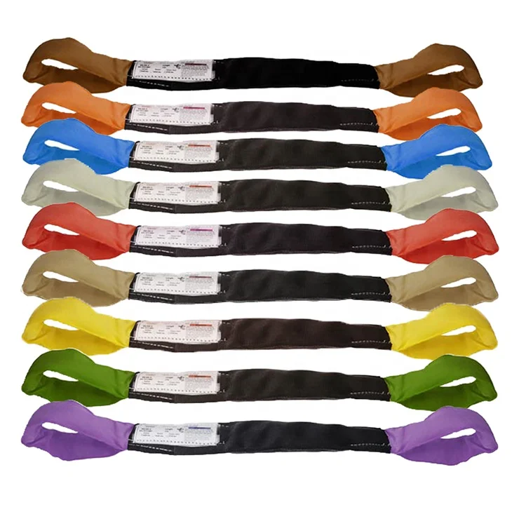 3 Ton 5 Ton 10 Ton 20 Ton 2t Poliester Anyaman Sling Sabuk Web Warna ...