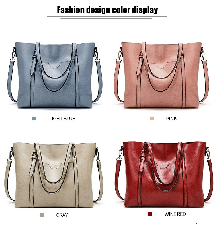 Big Capacity Handbags Women Shoulder Bag Pu Leather Tote Office Fashion ...