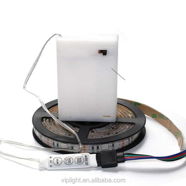 Battery Powered LED Strip Light Kit 1meter RGB Light Strip 5050SMD ...