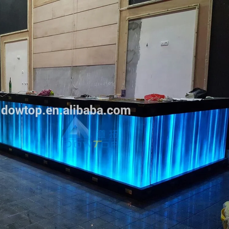 Night Club Bar Counter Commercial Furniture Led Light Bar Table Modern ...