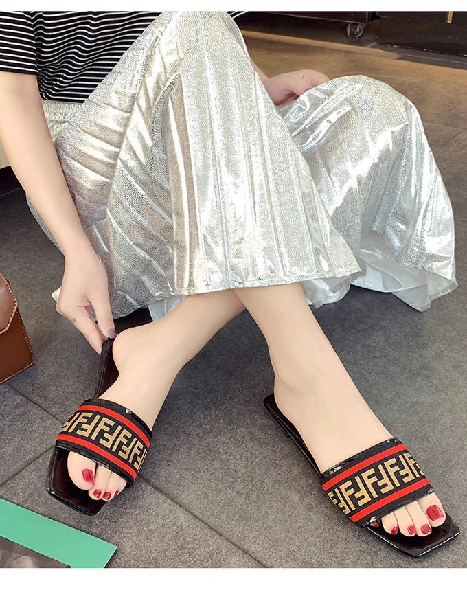 Fancy Slippers For Girls Alphabet Pattern Washable Women Platform ...