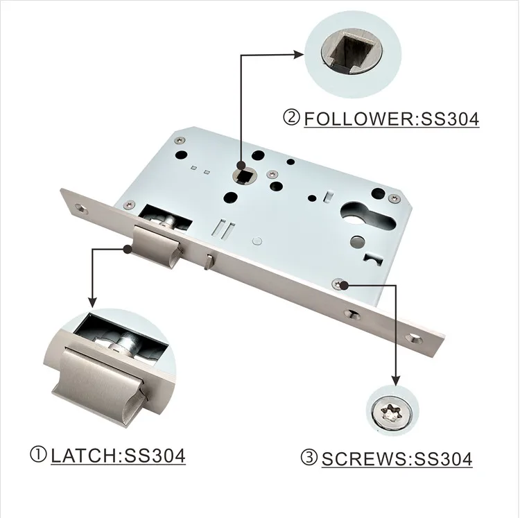 European Standard Night Lacth Door Mortise Lock 6572zn Euro Mortice ...
