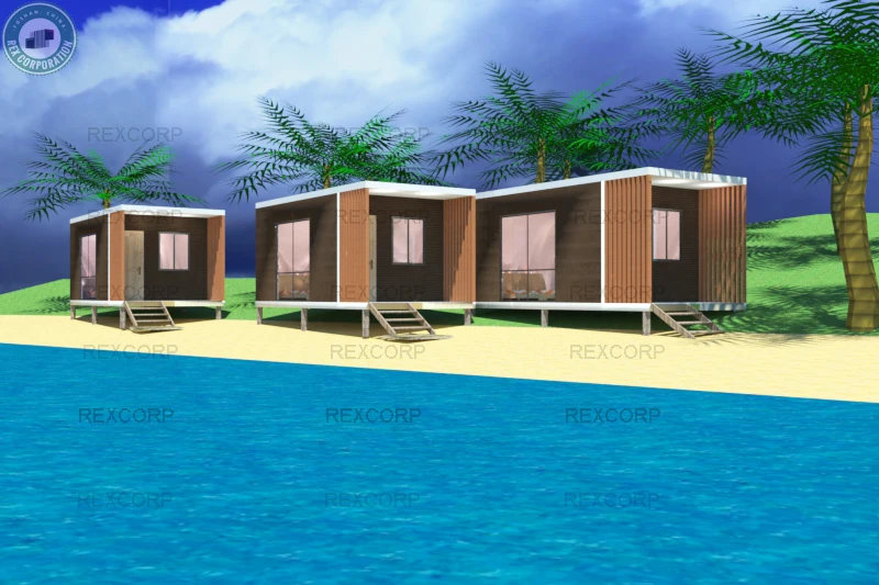 Manufacturer Tiny Modular Beach House Wooden Tiny Container Beach House ...