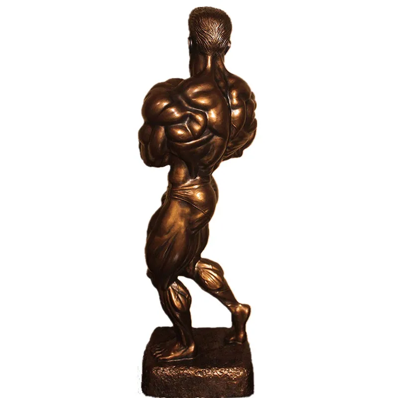 Resin Side Chest Pose Resin Bodybuilding Sculpture Bronze - Buy ...