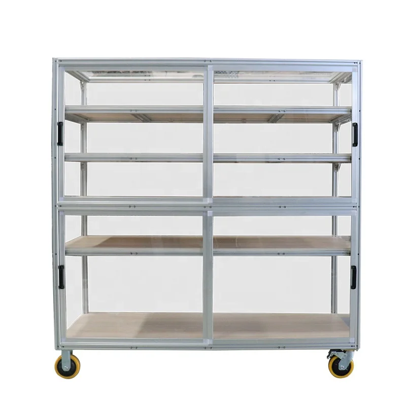 Professional Customise Aluminum Extrusion Profiles Storage Rack with Wheels
