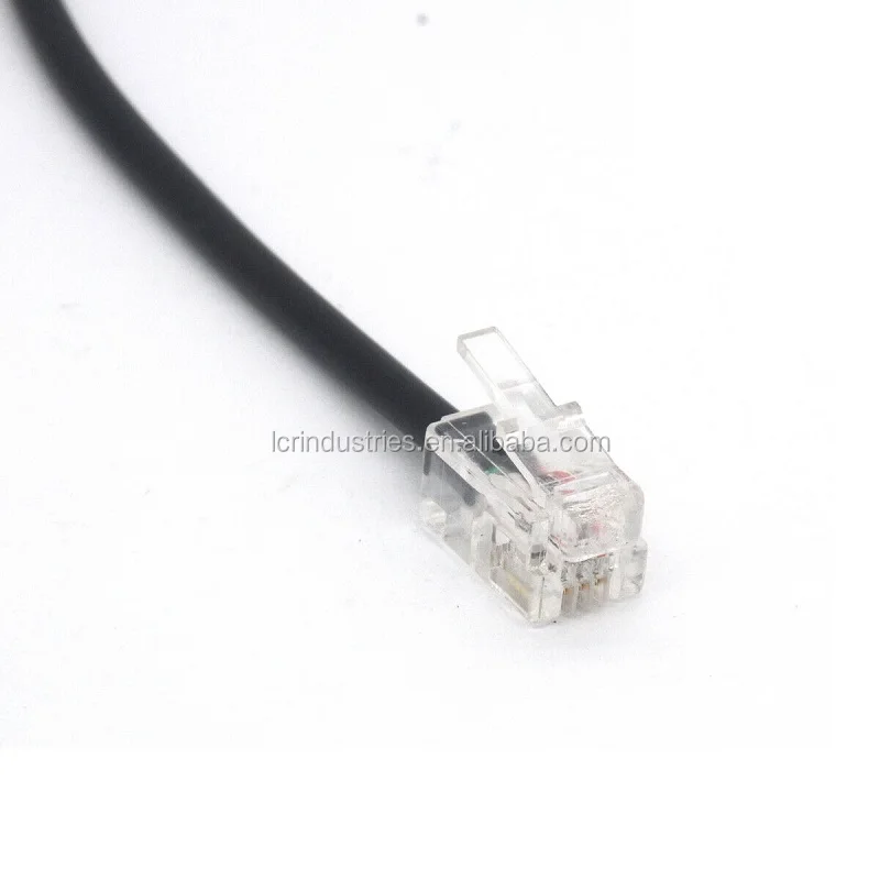 4P4C RJ9 Male to Right Angle Micro USB Adapter - 0.5m Cable