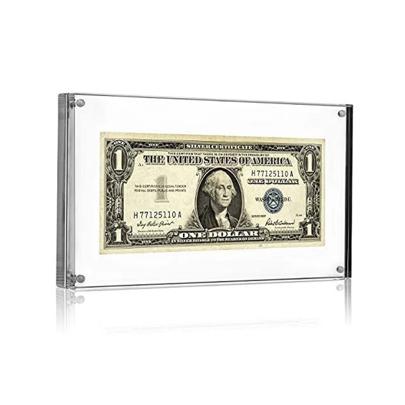 Clear Acrylic Currency Display - Durable & Eco-friendly
