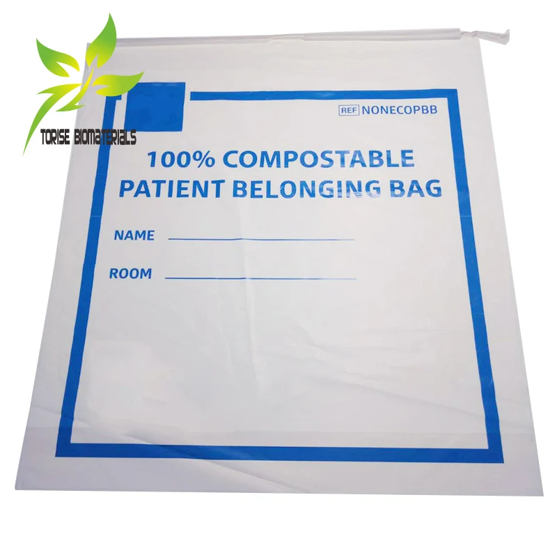 Custom Printed Biodegradable Plastic Drawstring Bags Hospital Meidical ...
