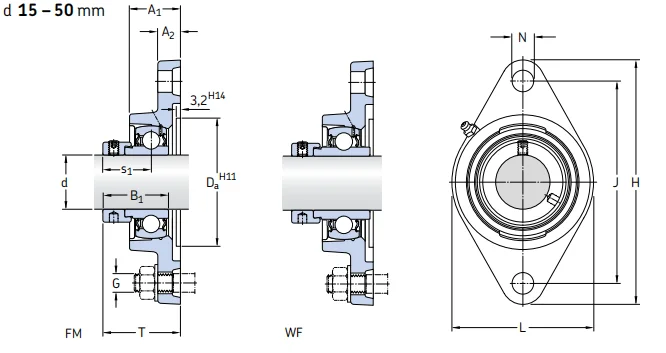 Fytb 30 Fm Pillow Block Bearing Housing Fytb506m Insert Bearing Yet 206 ...