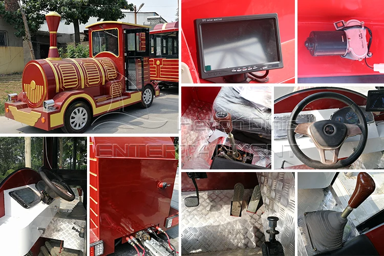 42 seats tourism train Amusement park rides shopping mall trackless ...