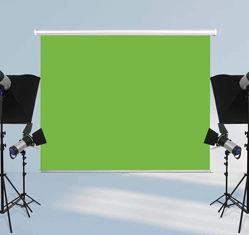 1.8*2m Green Screen Backdrop Wall-mounted Pull-down Mountable Chroma ...