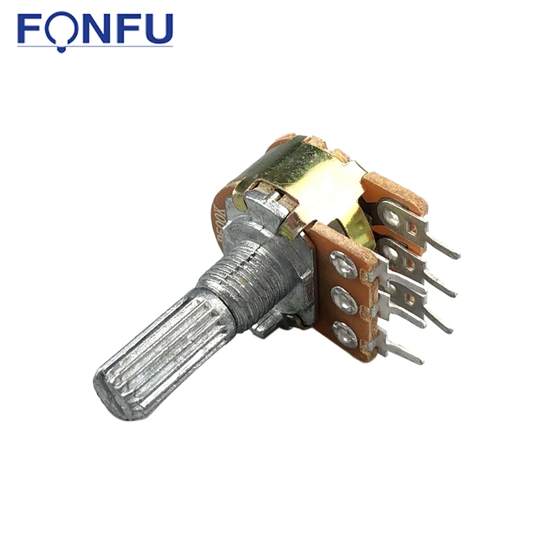 Wh148 B500k 15mm Linear Taper Rotary Carbon Duplex 6pin Single Rotary ...