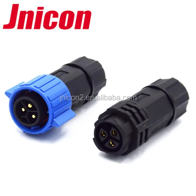 Waterproof IP67 3 Pin Plug Compatible Audio Cable Connector for Power