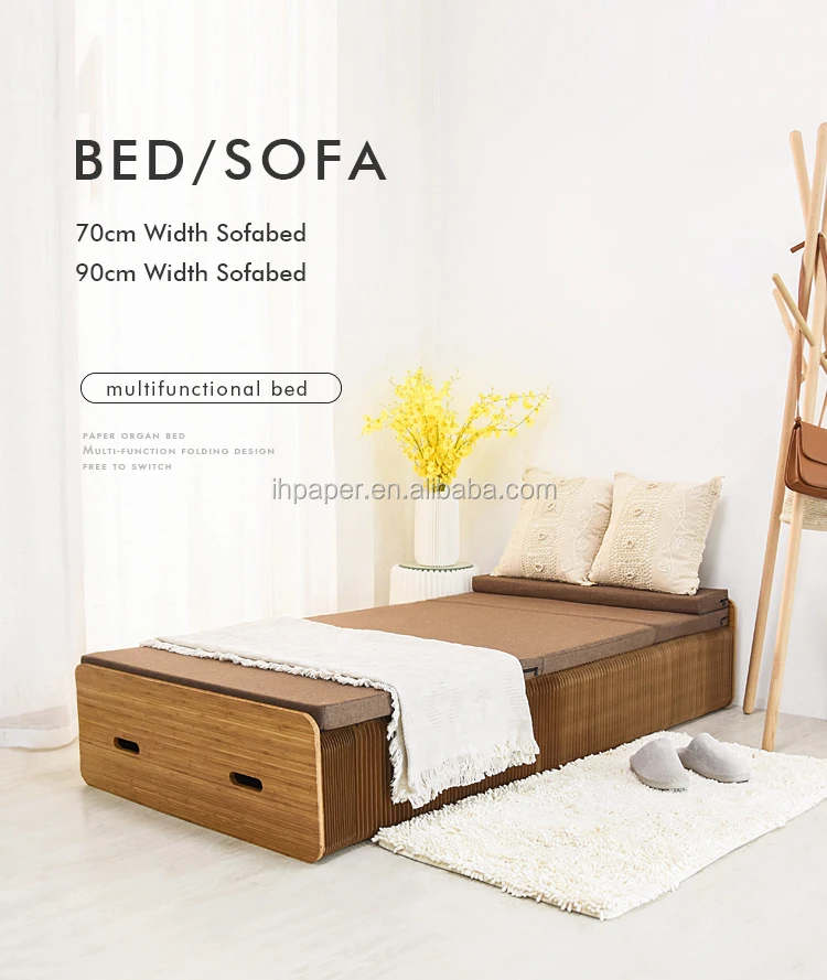 3 in One Folding Bed Honeycomb Paper Sofa Bed - Modern & Versatile