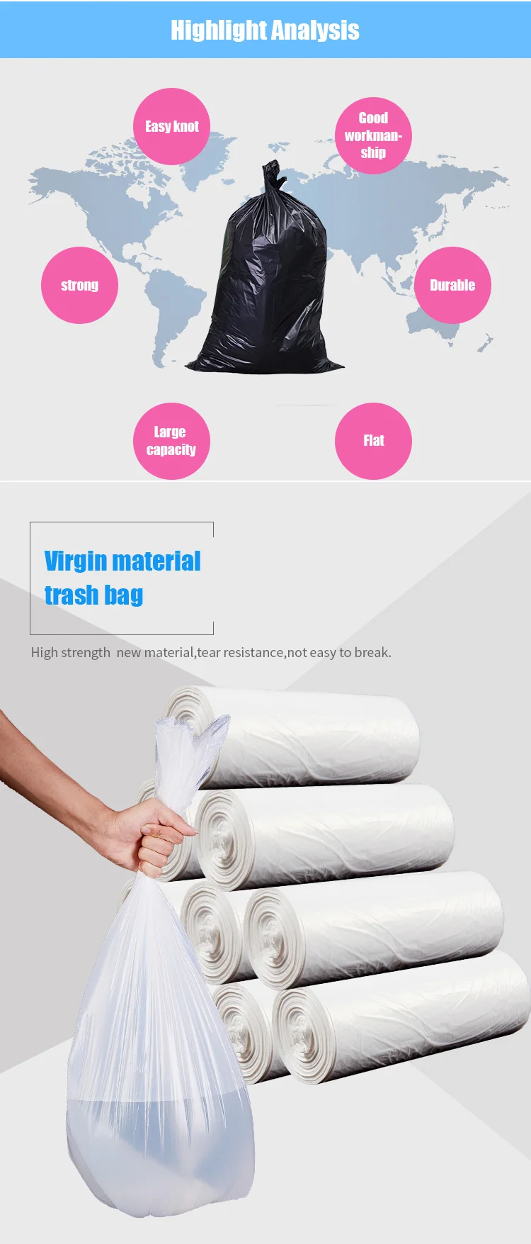 Biodegradable Roll Manufacturers - Custom Black Plastic Bags