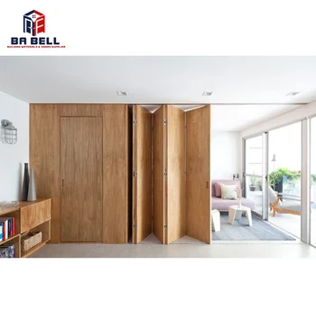 Partition solid wood sliding folding door partition wooden accordion ...