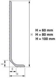 100mm Vinyl Feather Edge Skirting Board - Self Adhesive