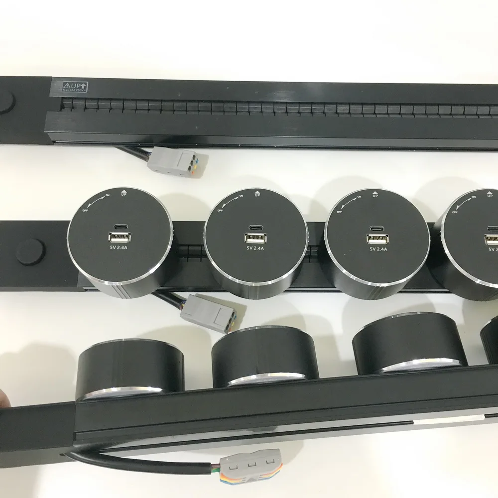 Home And Office Socket Track Rail Power Track Socket With Rj45 Phone ...