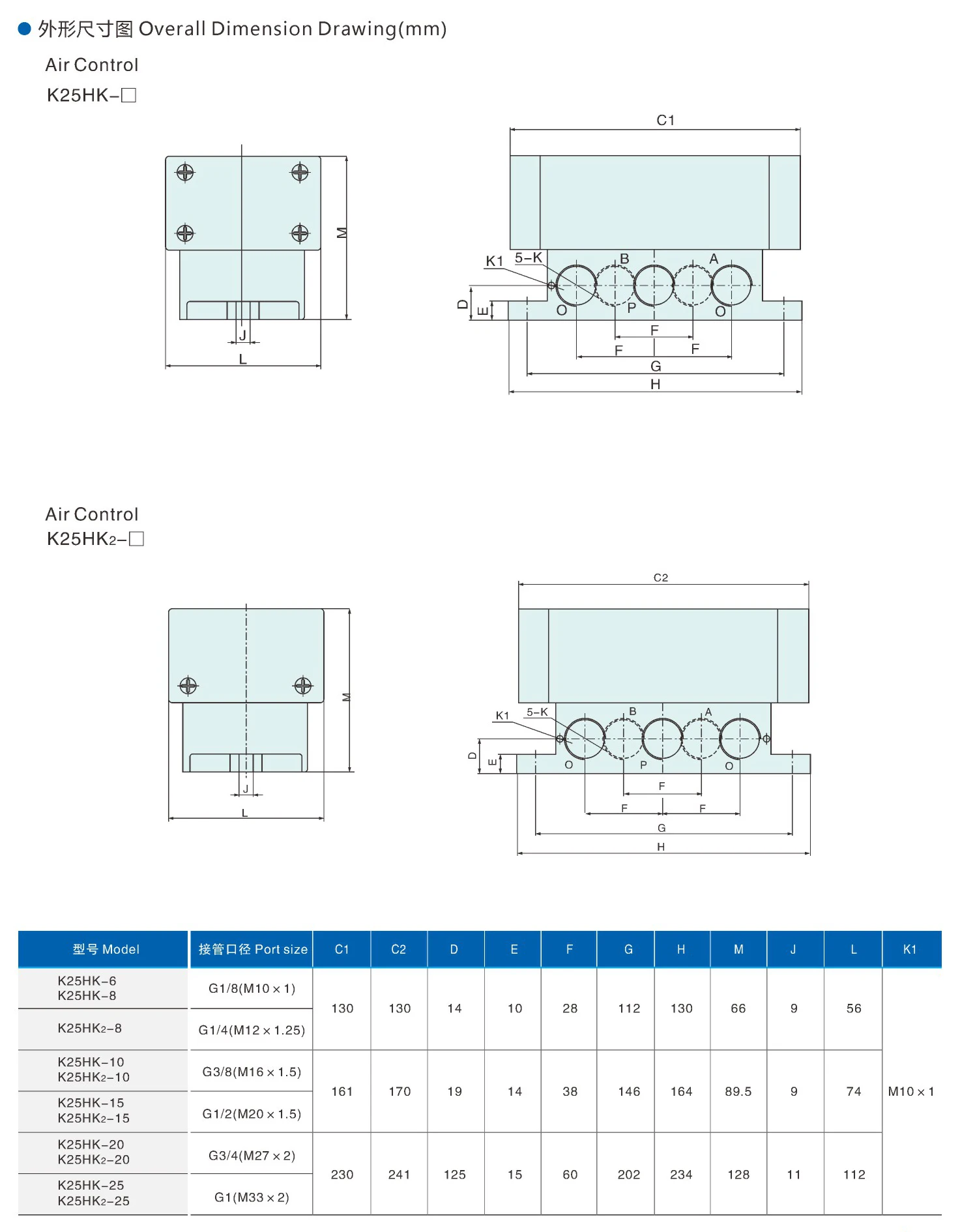 K Series 5/2 Way Pneumatic Electric Control Valve - YONGYI