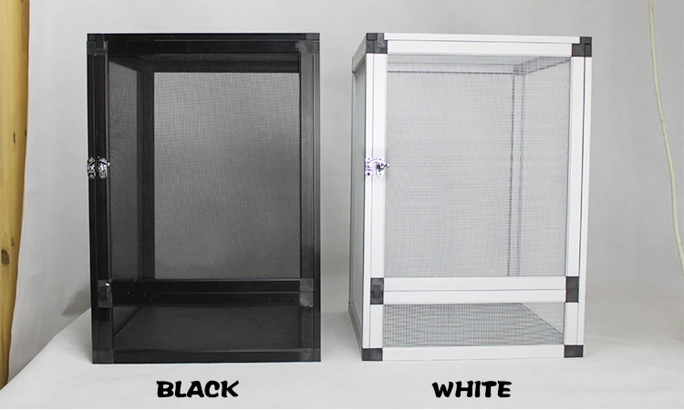32*32*46cm Aluminum Reptile Terrarium Mesh Screen Cage Metal Carrier ...