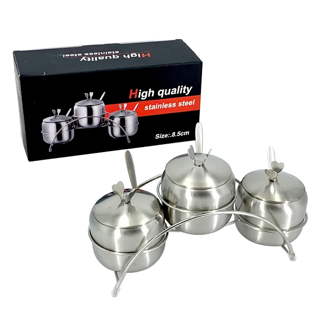 Stainless Steel Spice Jar Condiment Containers Kitchen Condiment - Buy ...