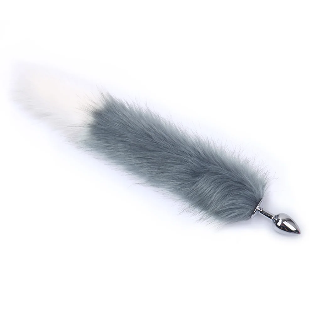 Fox Tail Adult Toy - Orgasmic Anal Plug with Silver Metal