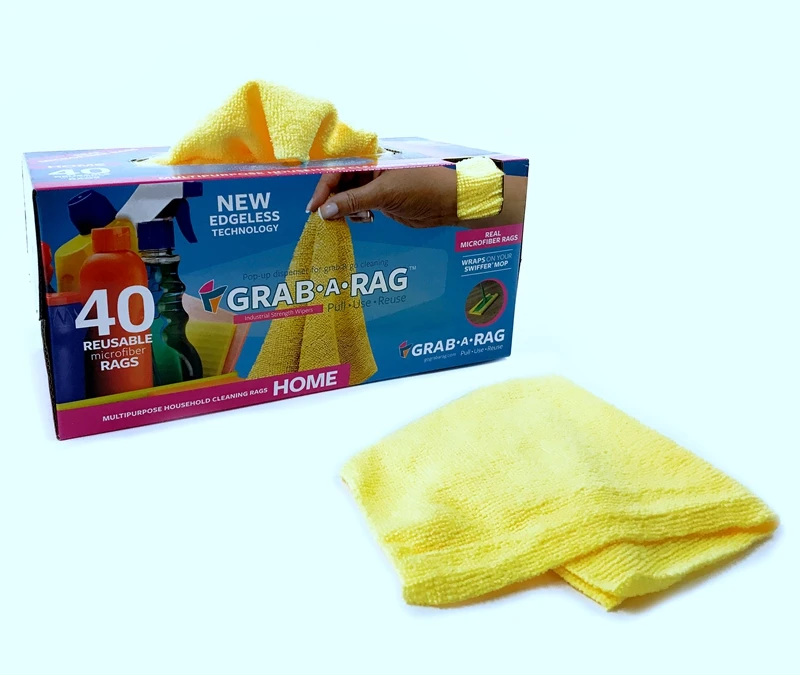Grab-a-rag Reusable Microfiber Rags for Cleaning Efficiency