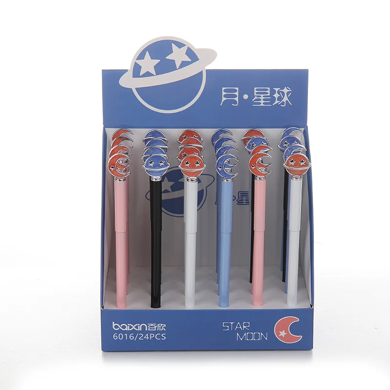 Cute Kawaii Moon Star Shape Pen Stationery Gift Supplies 0.5mm Black ...
