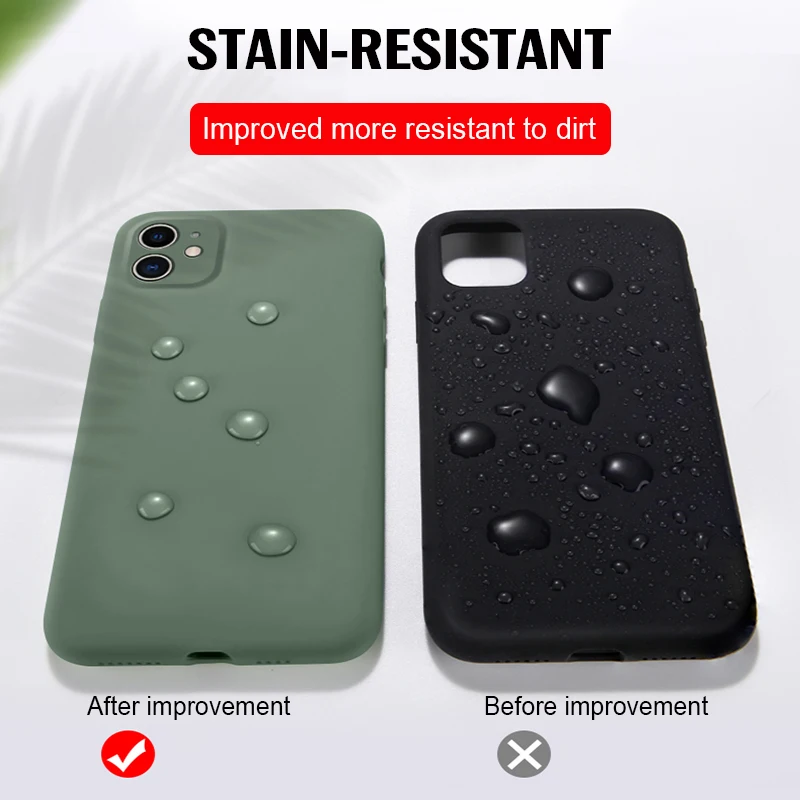 For iPhone 11 Case Liquid Silicone Matte Soft Cover for Apple iPhone 12 ...