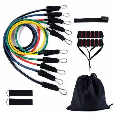 11pcs Different Types Of Tubing Band Resistance Exercise Bands Pull Up ...