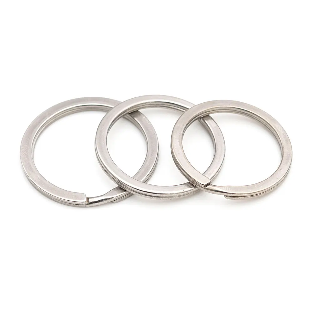 Wholesale Custom Stainless Steel Split Flat Key Ring Keychain Key Chain ...