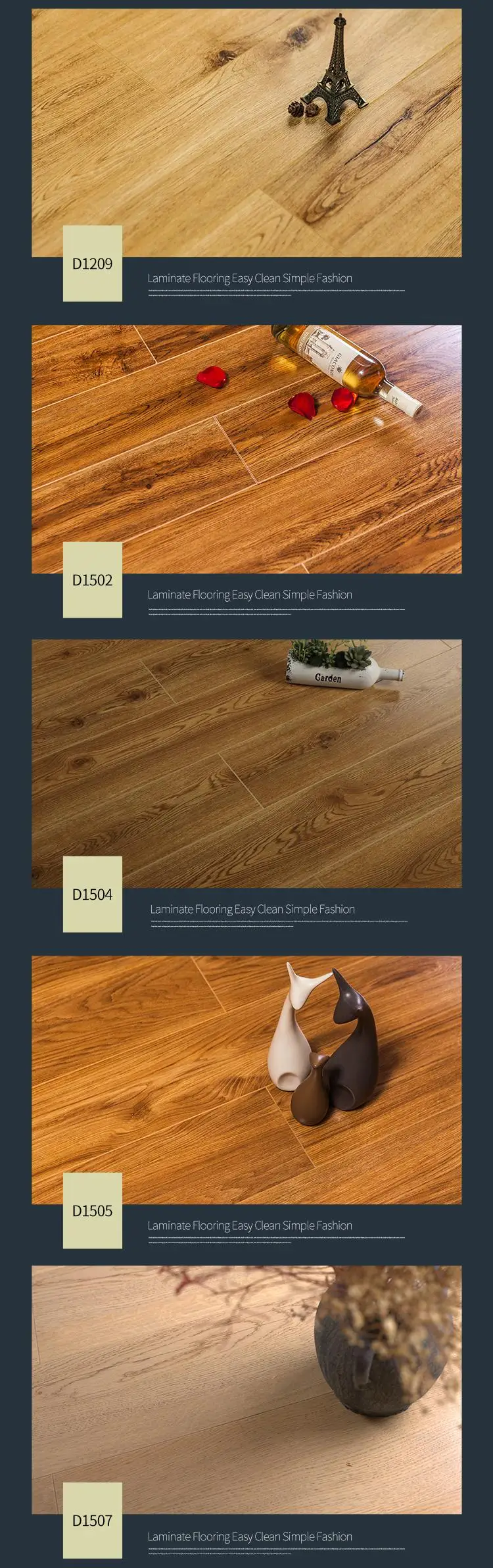 12mm German Hdf Waterproof Laminated Flooring Parquete Piso Flotante ...