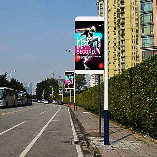 Outdoor LED Street Pole Advertising - P6 Digital Display