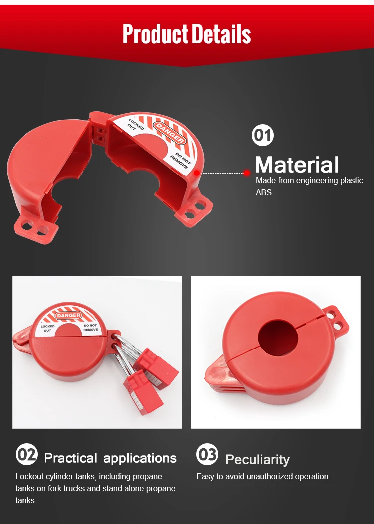 ABS Safety Gas Cylinder Valve Lockout Tank Lock Pneumatic Lockout