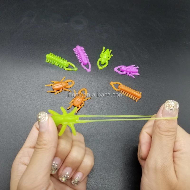 Funny Playful Catapult Flying Squeeze Stretchy Insects Soft Plastic ...