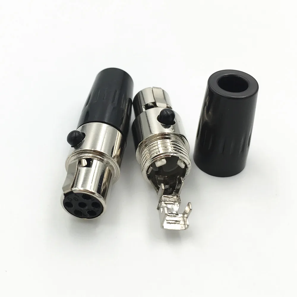Mini Xlr 3 4 5 6 Pin Male Plug Small Xlr Audio Microphone Connector For ...
