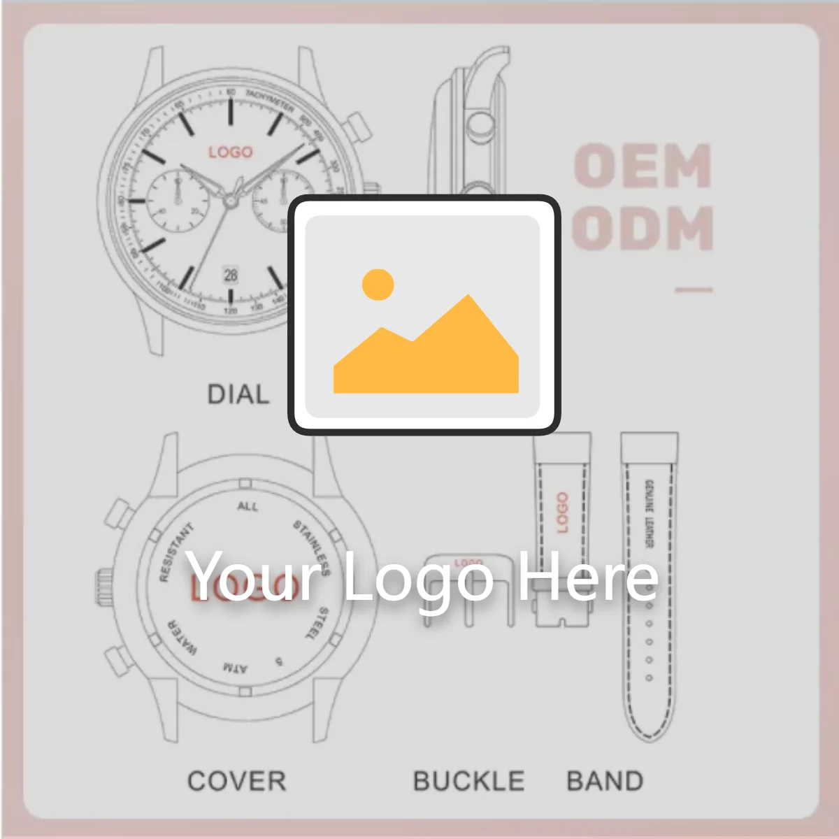 Oem Custom Logo China Sapphire Glass Case 316l Stainless Steel ...