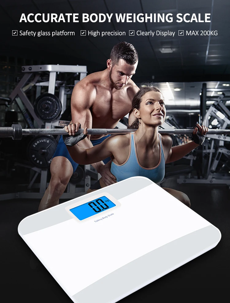 Human Balance Scale - 200kg Voice Broadcast Weighing Scale