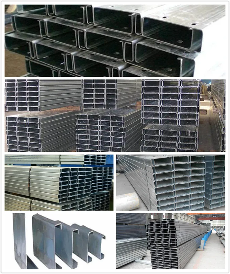 Hot Dipped Galvanized Steel C Purlin Price For Roof,Cold Formed ...