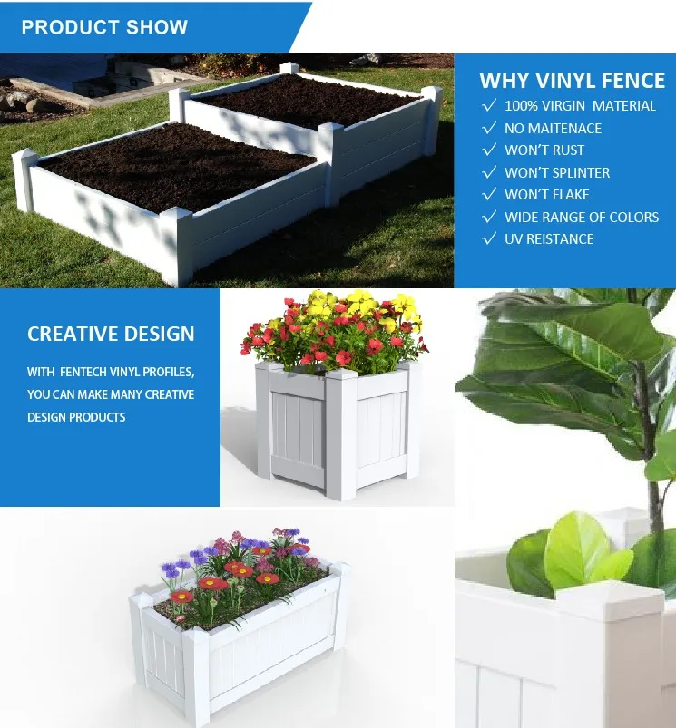 Garden Planter Box - Large PVC Planter for Outdoor Use