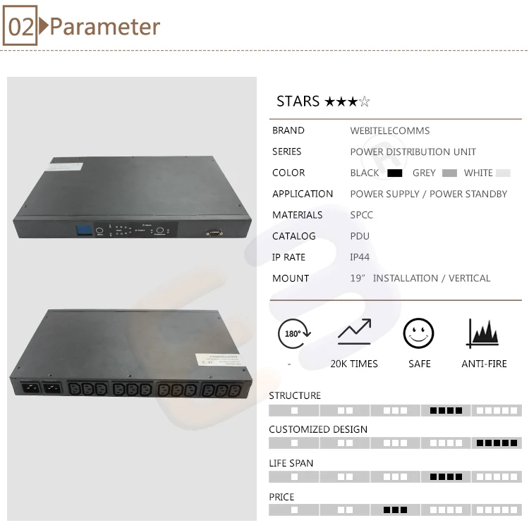 19 Inch Static Power Source Switch Pdu Sts Power Distribution Unit ...