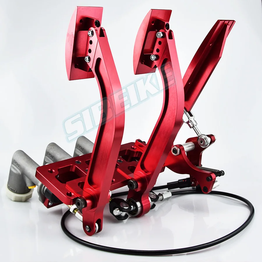 Universal Racing Pedal Assembly - SPAC Red Car Pedal Box