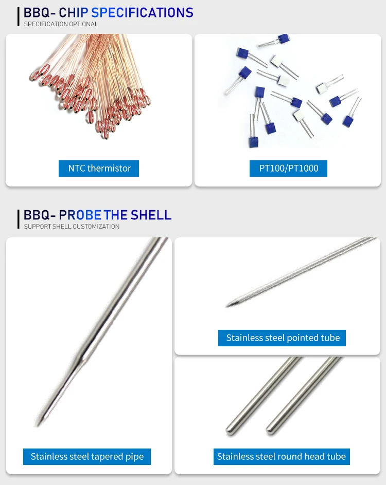 3.5mm NTC Thermistor BBQ Cooking Temperature Probe - Accurate Meat ...