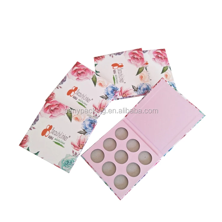 Eco-friendly Printed Cardboard Eyeshadow Palette Case Magnetic Makeup ...