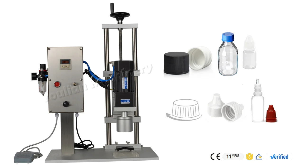 Qdx-450 Semi Automatic Piston Single Head Bottle Capper Vial Small Pet ...