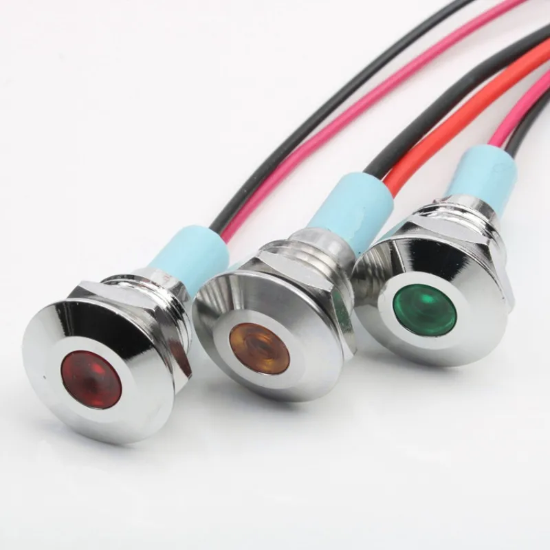 10mm Led Metal Indicator Light Waterproof Ip67 Signal Lamp 3v 6v 12v ...