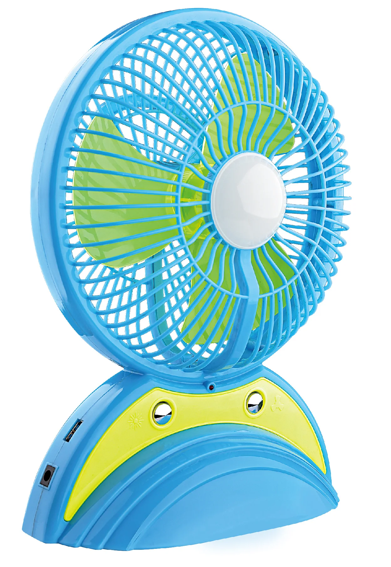 JY SUPER Lithium Rechargeable Mini Table Fan with LED Light